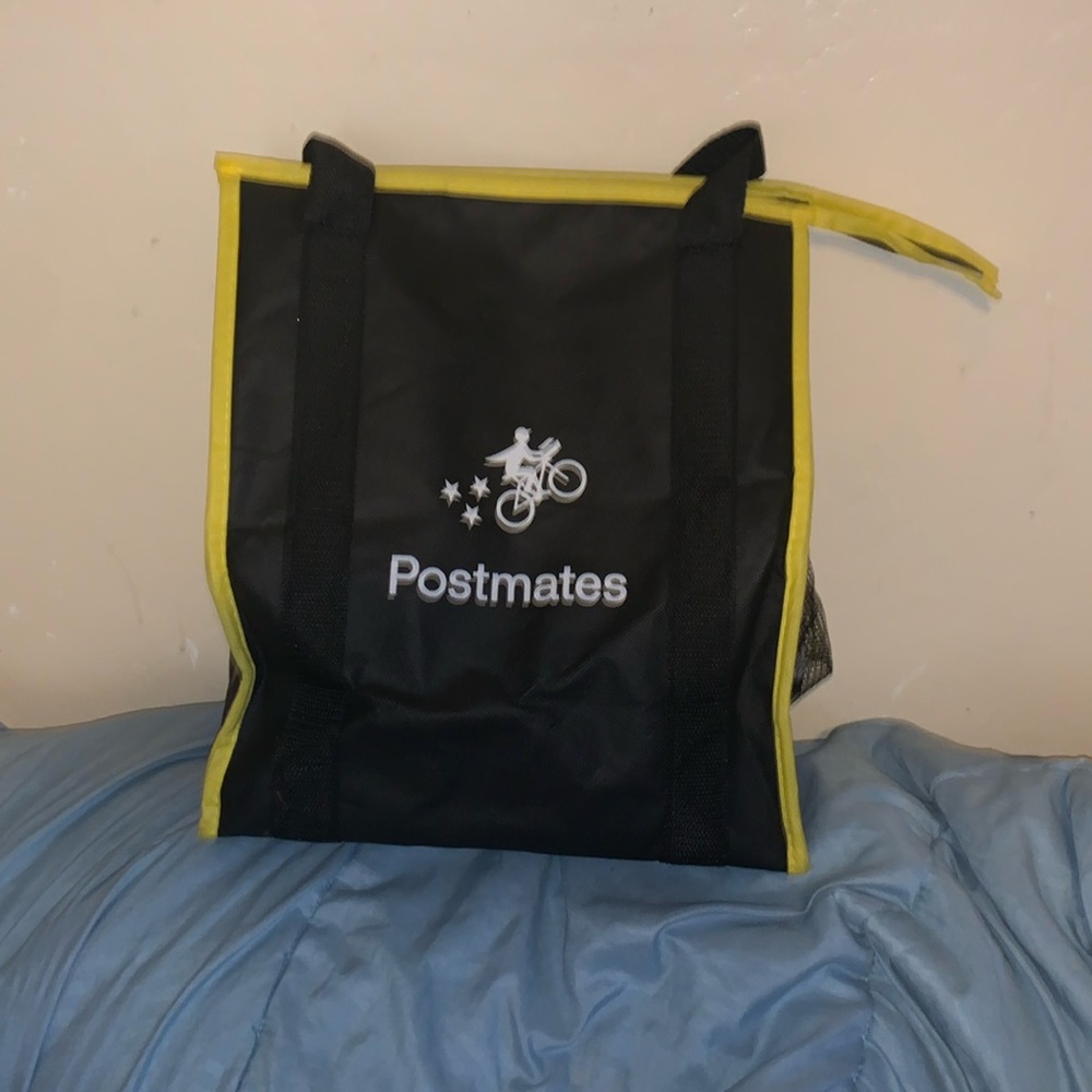 Official Postmates Insulated Food Delivery Bag Zipper - Gem